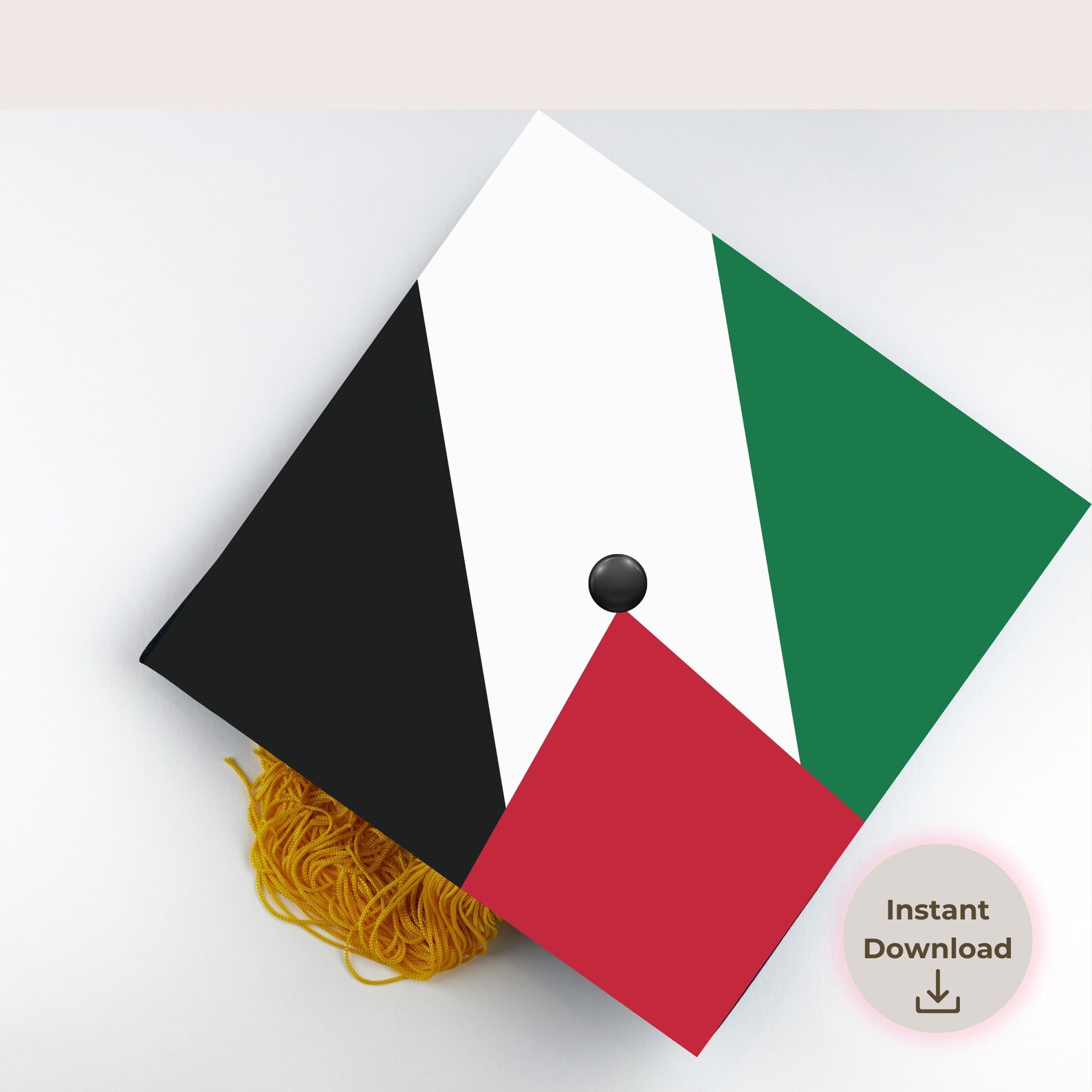 Palestinian Flag Graduation Cap Topper Digital Design Printable a Home ...