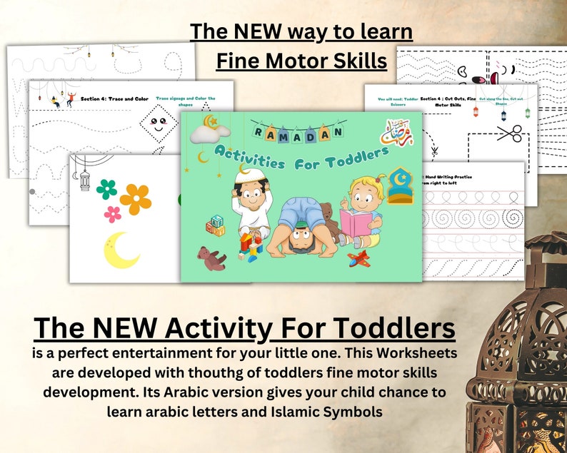 Arabic Activities Ramadan Printable Intro to Islam Fine Motor Skil ...