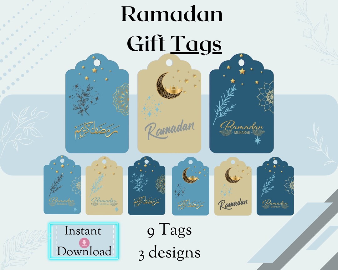 Ramadan Party Decoration Gift's Tags for Bags and Boxes Ramadan Favors ...