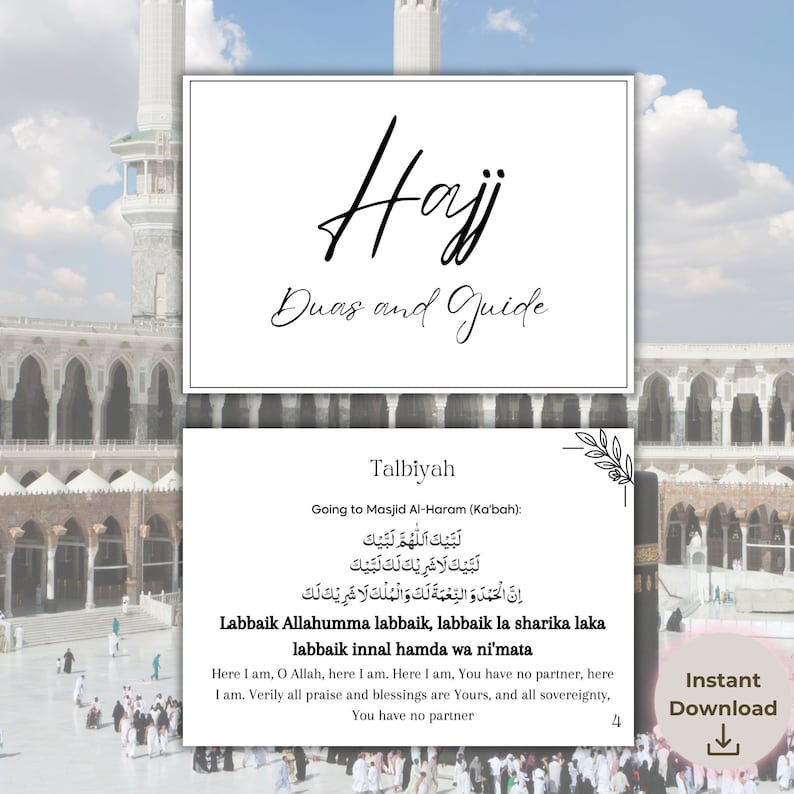 Hajj Duas Guide Flash Cards Islamic Pilgrim Step by Step Muslim Holy ...
