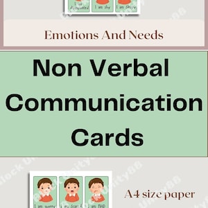 Non Verbal Communication Flashcards Autism Resources Kids Speech ...