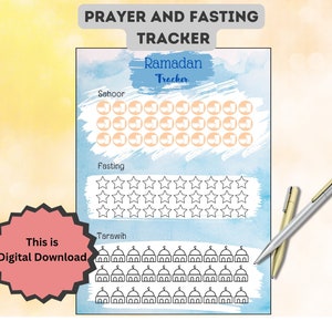 Ramadan Fasting Prayer Tracker 2024 Track Your Progress. How to Stay ...