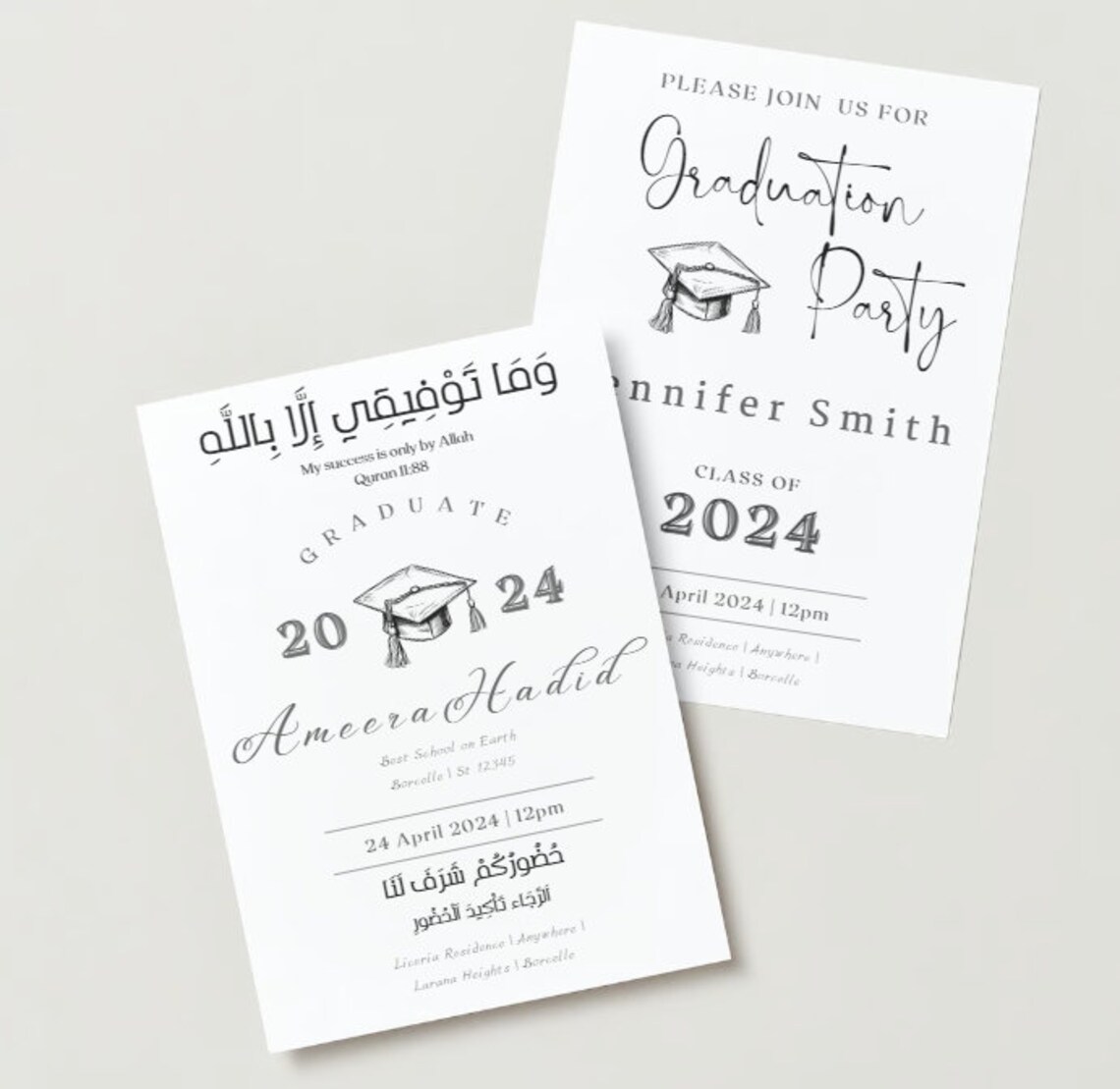 Custom Graduation Invitation 2024 Invite Template Graduation Card ...
