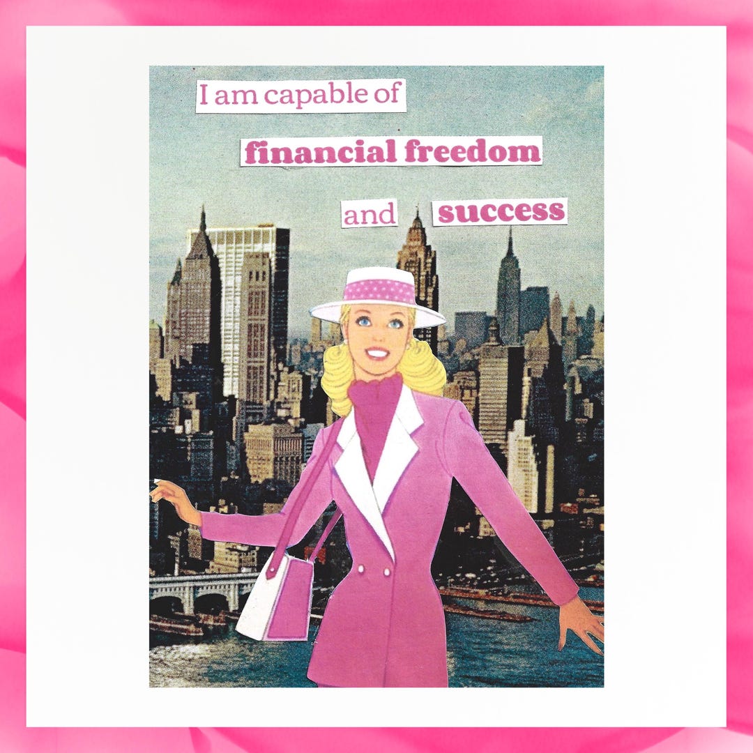 Barbie Sticker | Financial Freedom | Hand-cut Art | Feminist Art ...