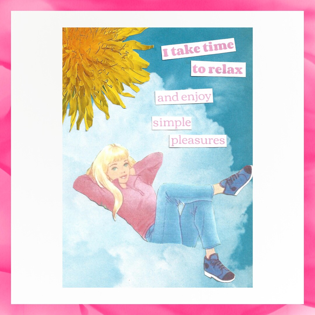 Barbie Sticker | Enjoy the Simple Pleasures | Hand-cut Art | Feminist ...