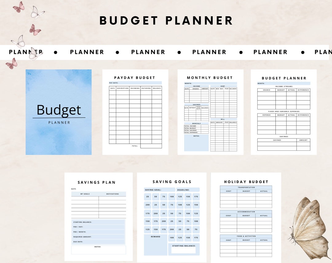 Maandelijkse budgetplanner Canva-sjabloon budgetplanner ...