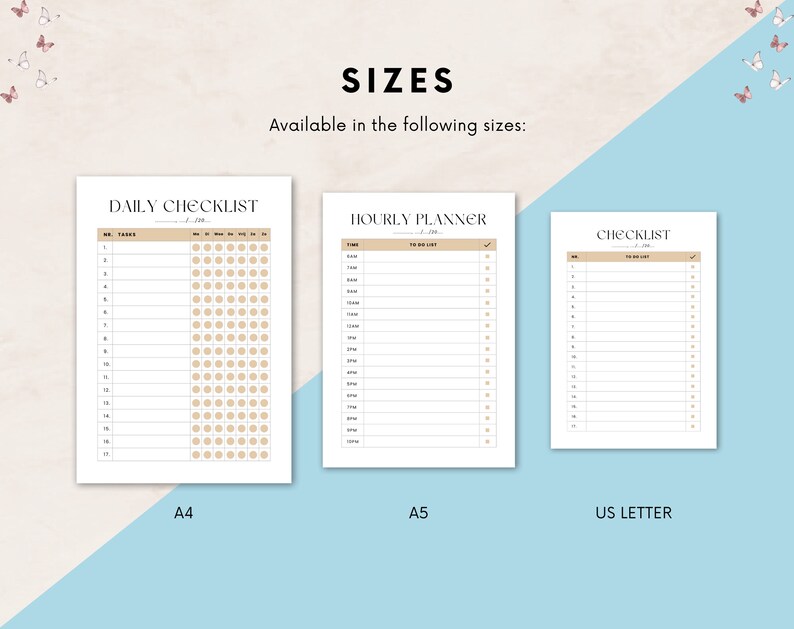 Editable Daily Checklist Printable Weekly to Do List Weekly Checklist ...