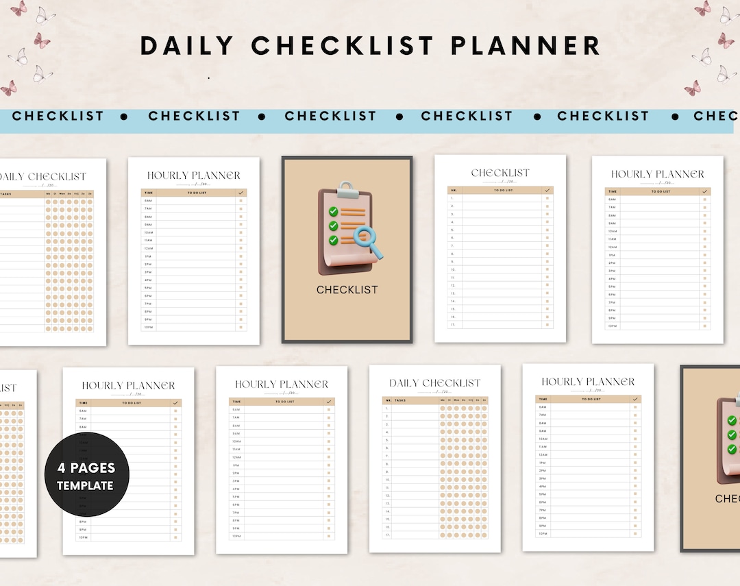 Editable Daily Checklist | Printable Weekly to Do List | Weekly ...