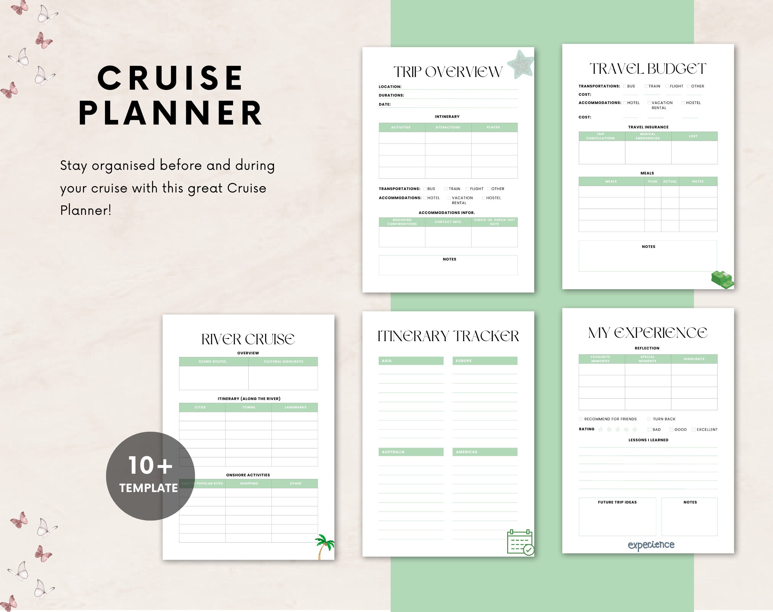 EDITABLE Cruise Planner, Canva Template, Cruise Travel Agent, Cruise ...