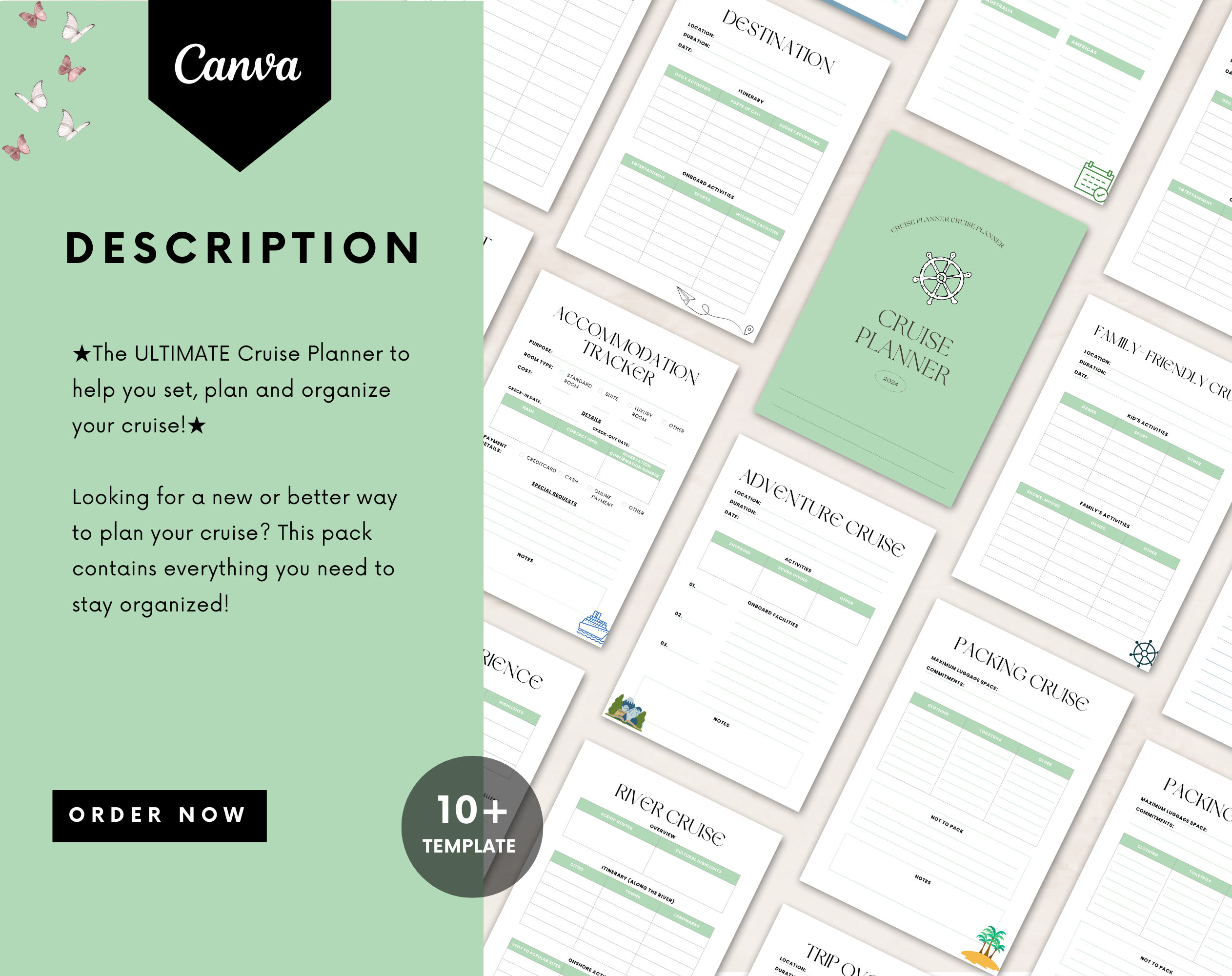 EDITABLE Cruise Planner, Canva Template, Cruise Travel Agent, Cruise ...