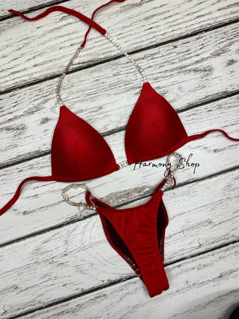 Red Base for Competition Bikini, Competition Set, Figure Bikini, Posing ...