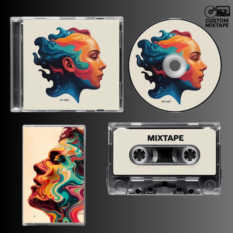 Personalized CD Mixtape: Custom Playlist, Minimalist Digipack - Etsy