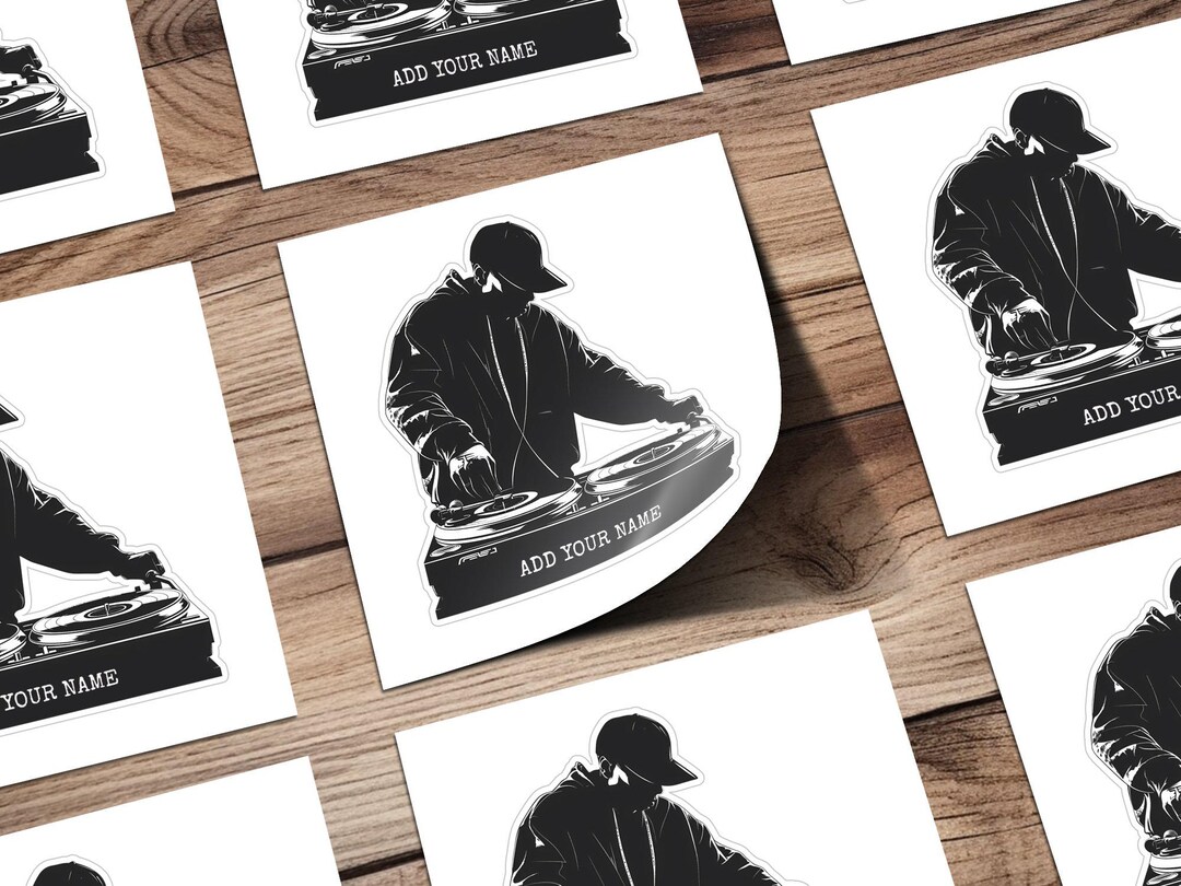 Custom Dj Gift, Dj Sticker, Personalized Dj Decal, Dj Name Sticker ...