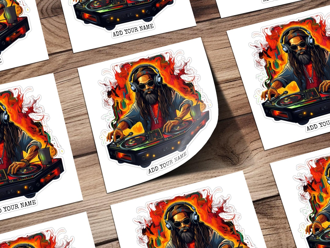 Custom Dj Gift, Personalized Dj Sticker, Unique Dj Decor, Dj Lover Gift ...