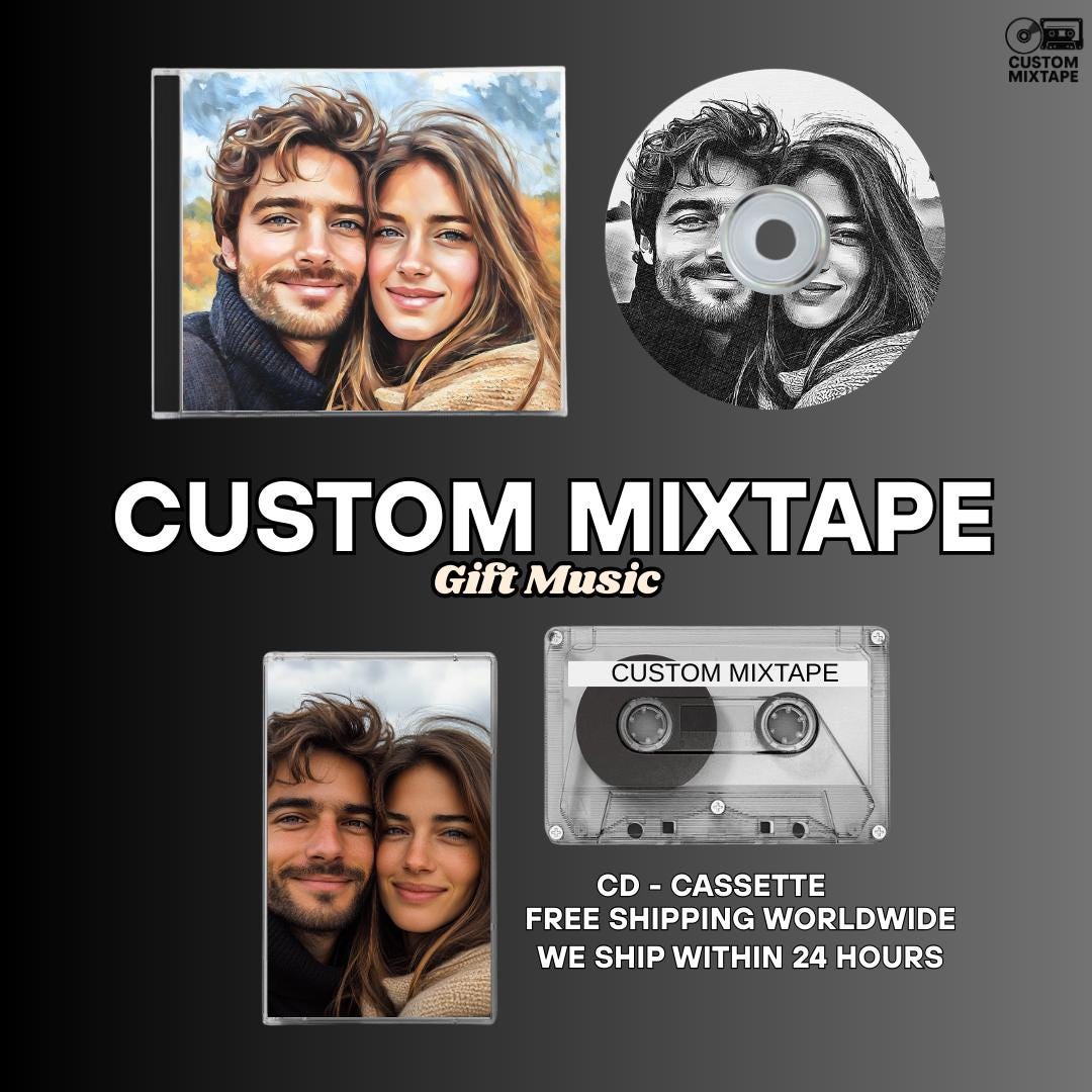 Personalized CD Mixtape: Custom Playlist, Minimalist Digipack - Etsy