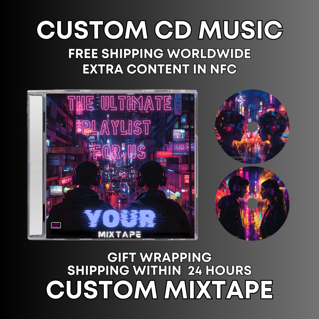 Custom CD Music Mixtape, Personalized Song Collection, Customizable ...
