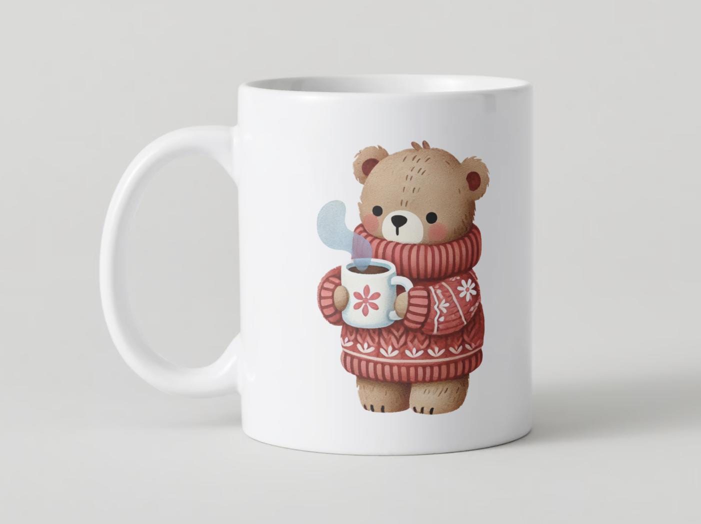 Cute Winter Animal Clipart Bundle PNG Kawaii Cute Animals in Winter ...