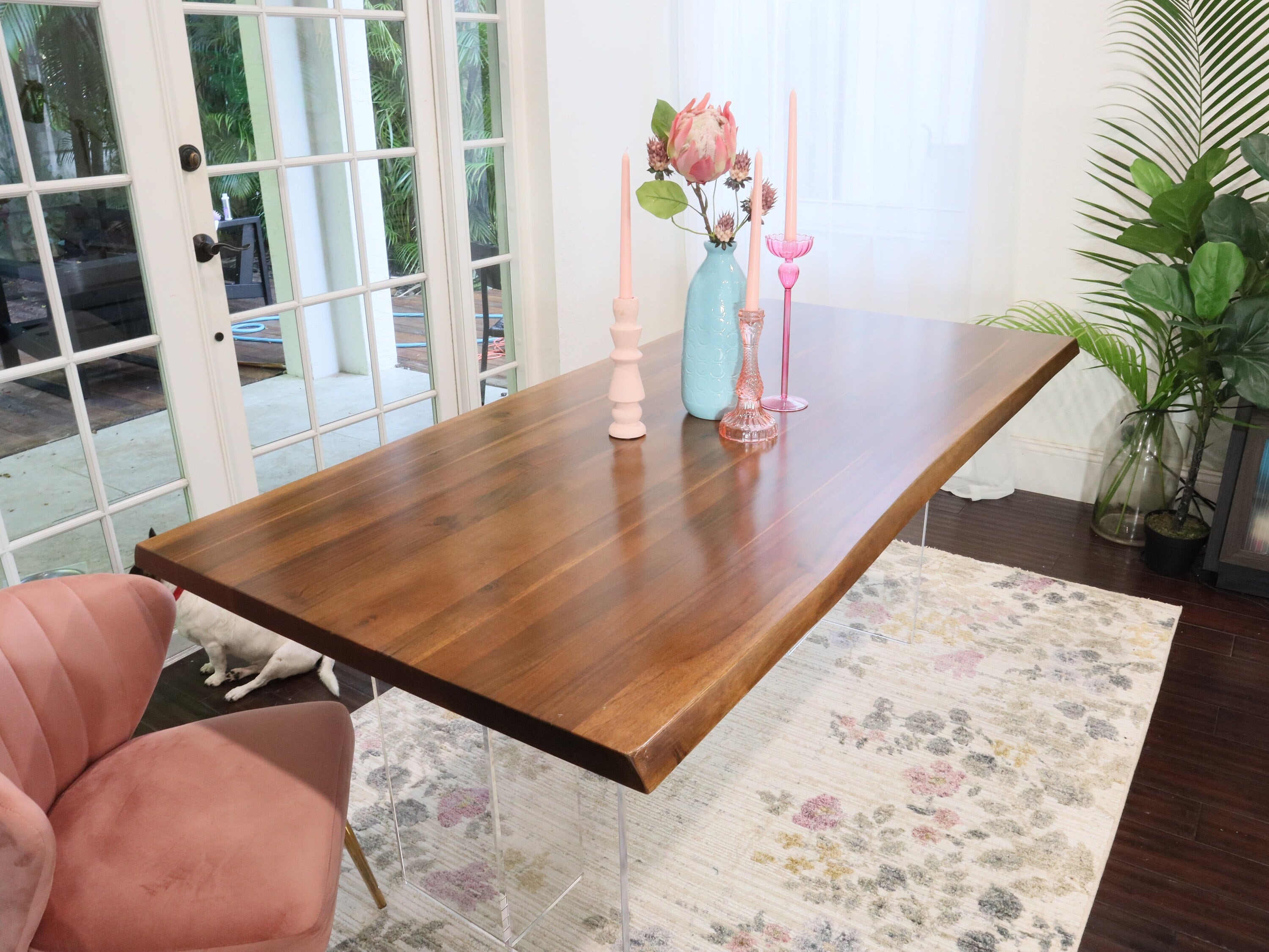 Exotic Hardwood Live Edge Dining Table - Etsy UK