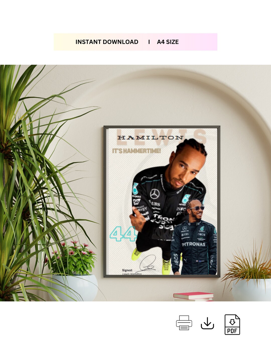 Lewis Hamilton Formula 1 Poster Digital Download - Etsy