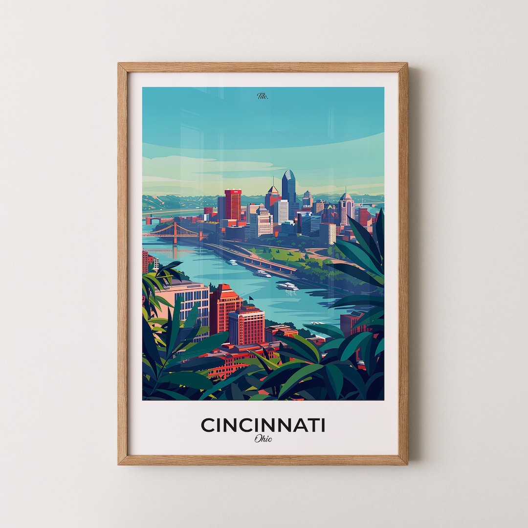 CINCINNATI Poster, Cincinnati Travel Poster, Cincinnati Art Print ...