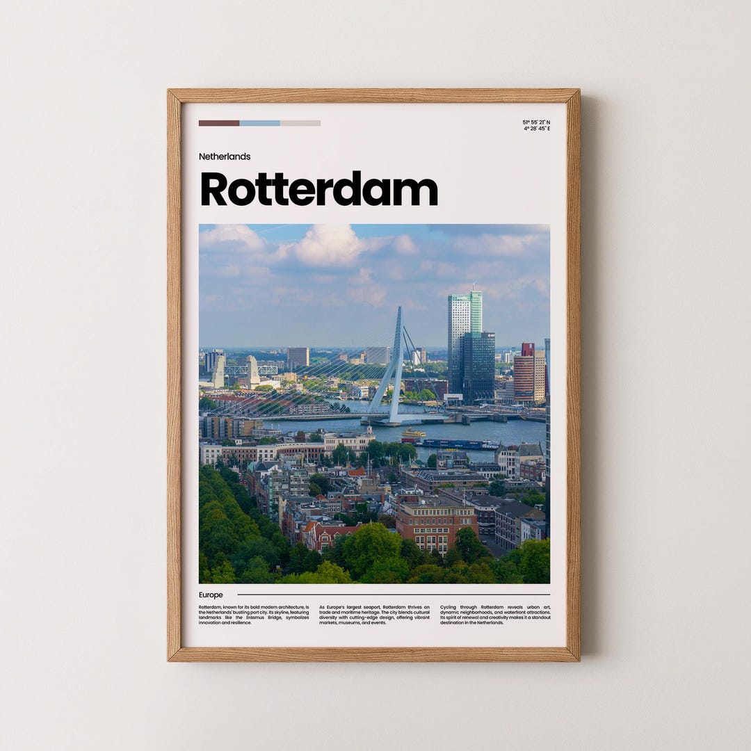 Rotterdam Poster, Rotterdam Print, Rotterdam Photo, Rotterdam Art ...