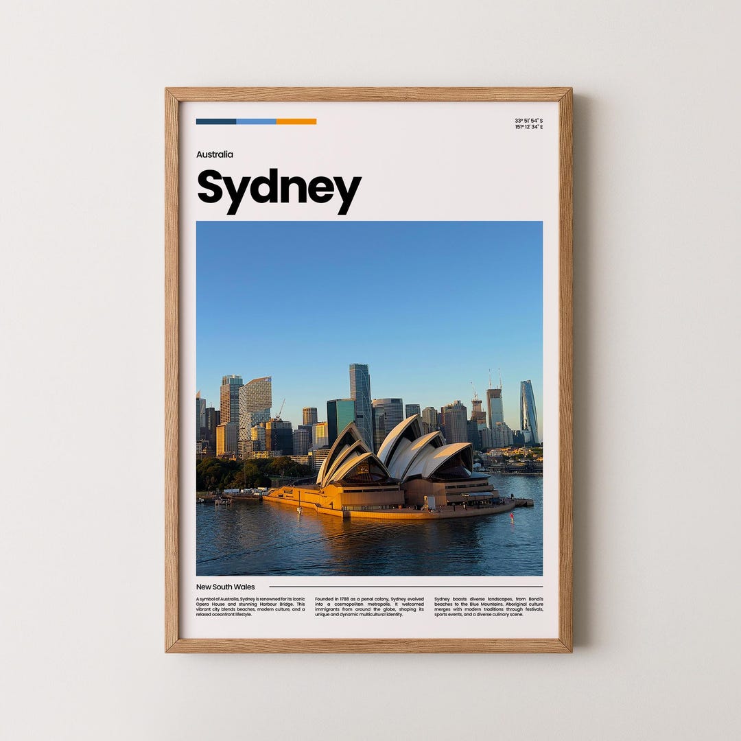 Sydney Poster, Sydney Print, Sydney Photo, Sydney Art, Australia Poster ...