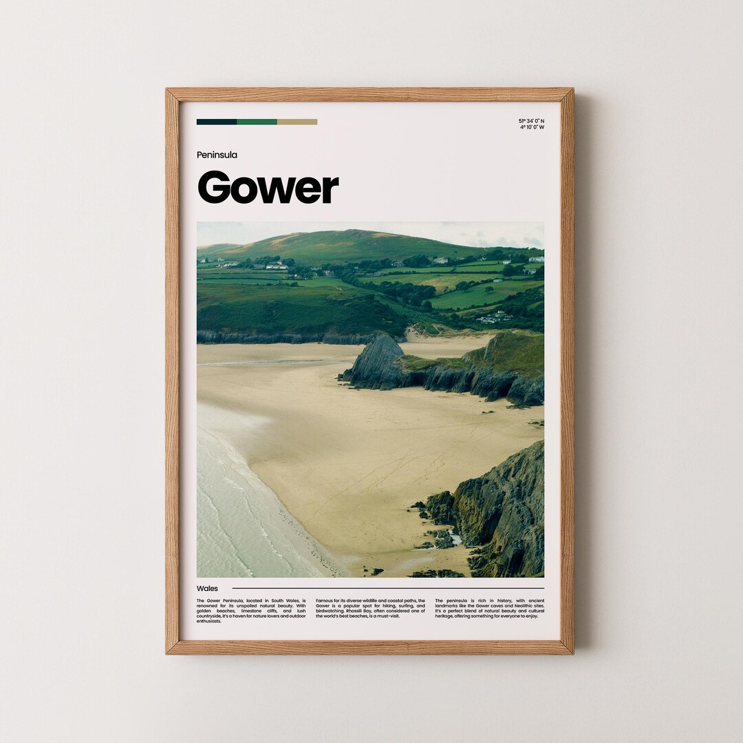 Gower Poster, Gower Print, Gower Photo, Gower Art, Wales Poster, Wales ...