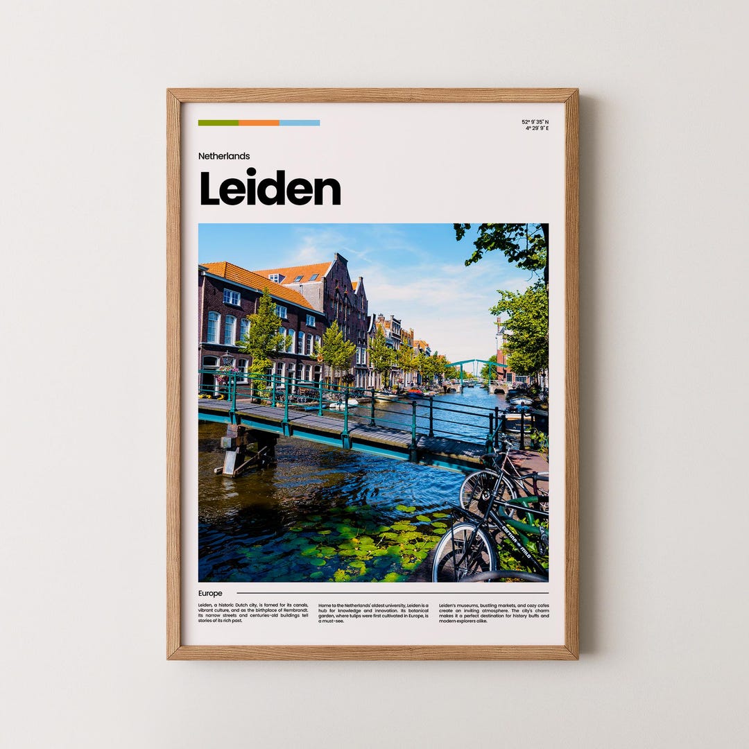 Leiden Poster, Leiden Print, Leiden Photo, Leiden Art, Netherlands ...
