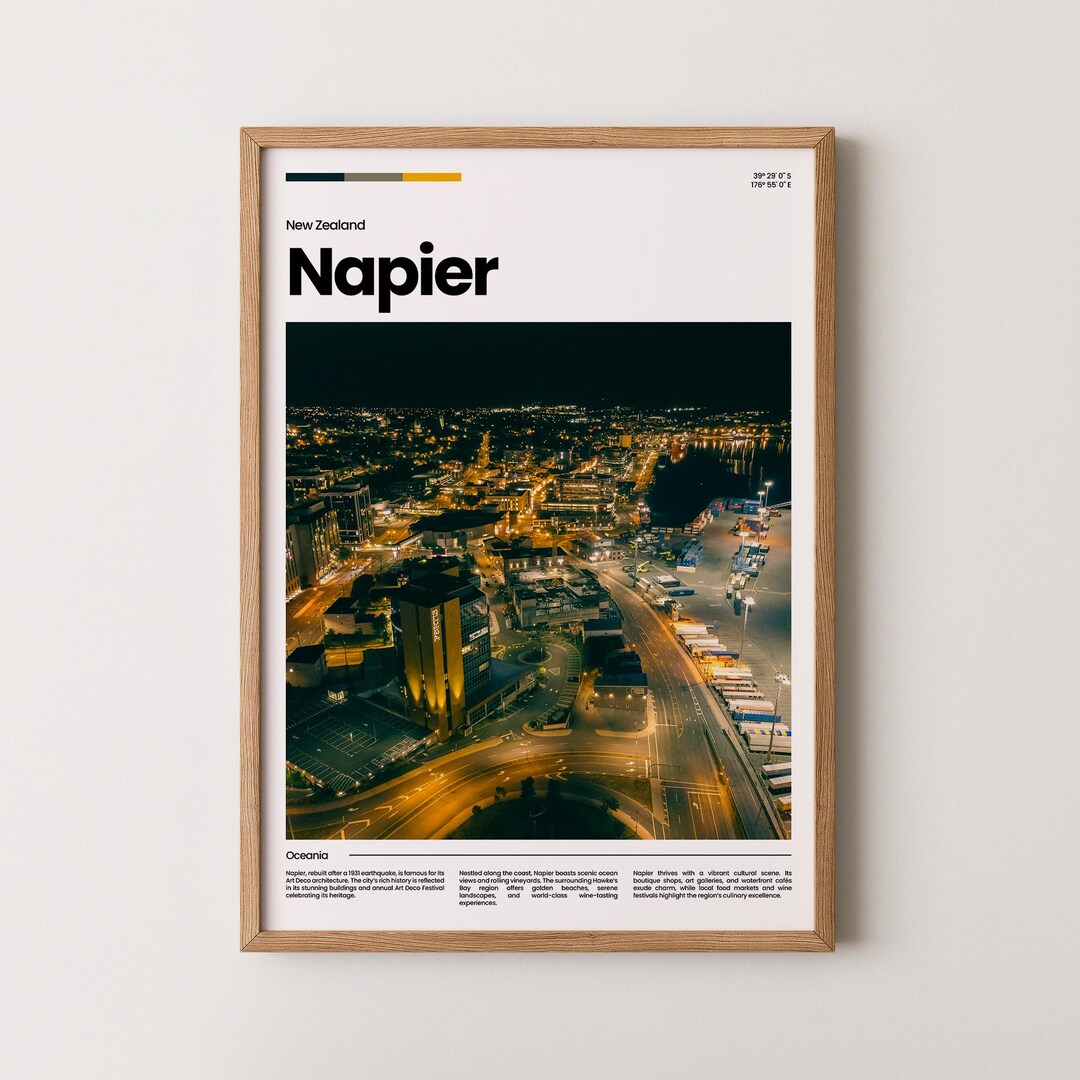 Napier Poster, Napier Print, Napier Photo, Napier Art, New Zealand ...