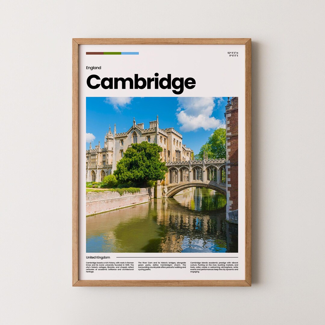 Cambridge Poster, Cambridge Print, Cambridge Photo, Cambridge Art ...