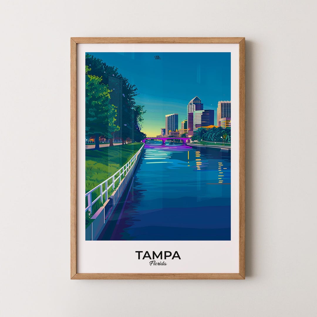 TAMPA Poster, Tampa Travel Poster, Tampa Art Print, Tampa Wall Art ...