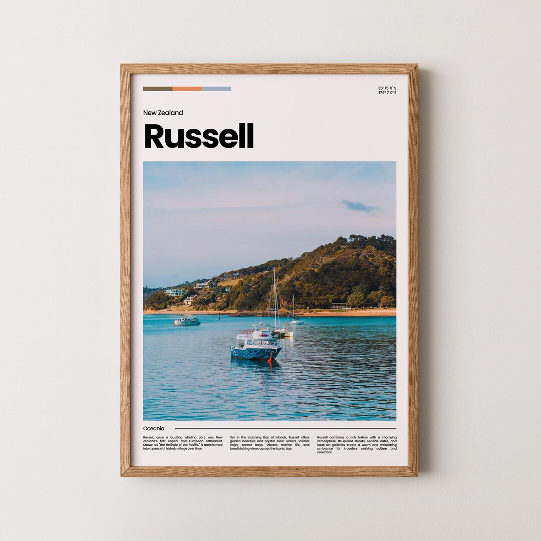Russell Poster, Russell Print, Russell Photo, Russell Art, New Zealand ...