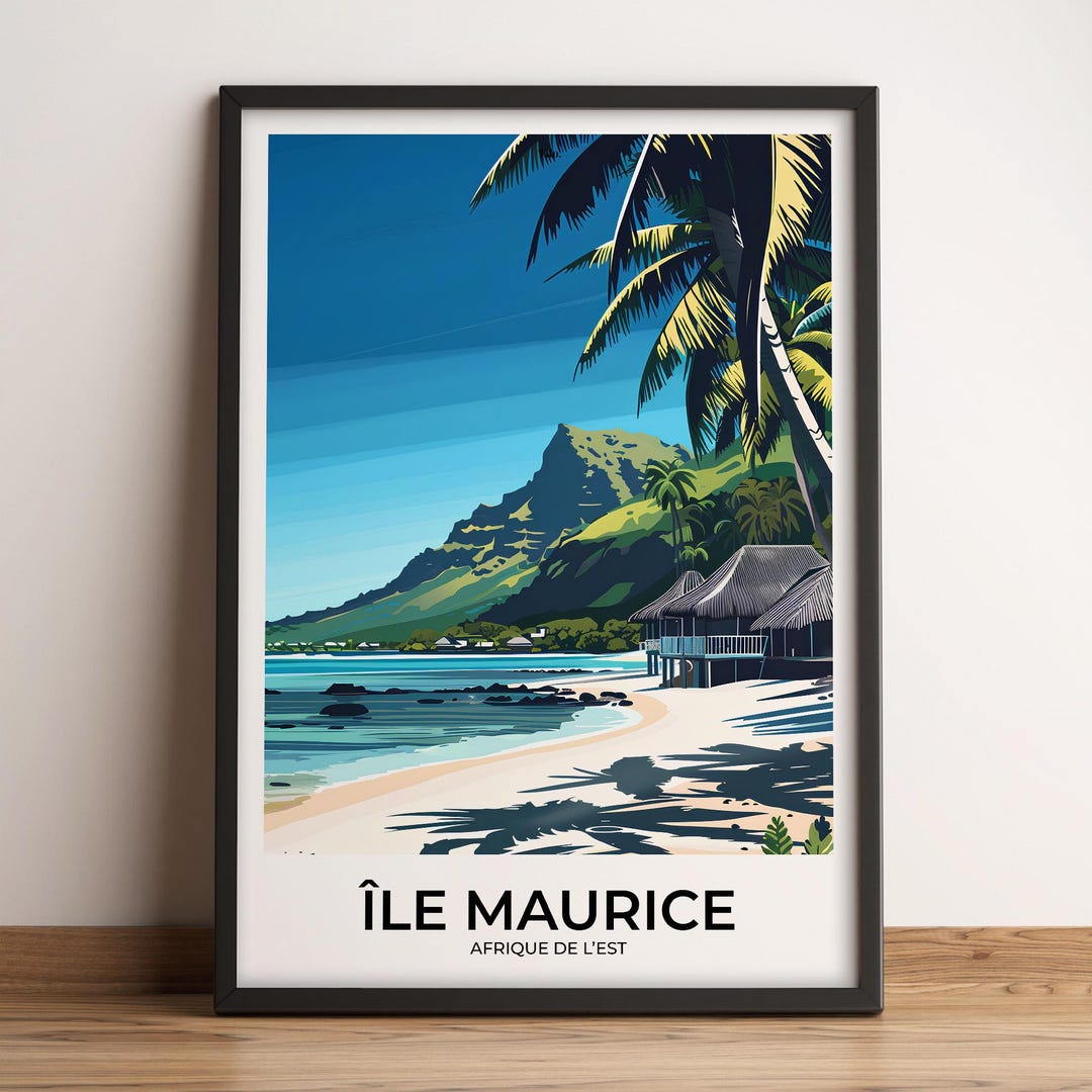 MAURITIUS Poster Mauritius Travel Poster Mauritius Art Print Mauritius ...
