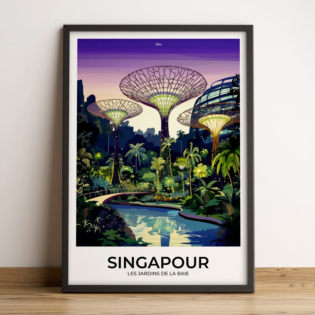 SINGAPORE Poster Singapore Travel Poster Singapore Art Print Singapore ...