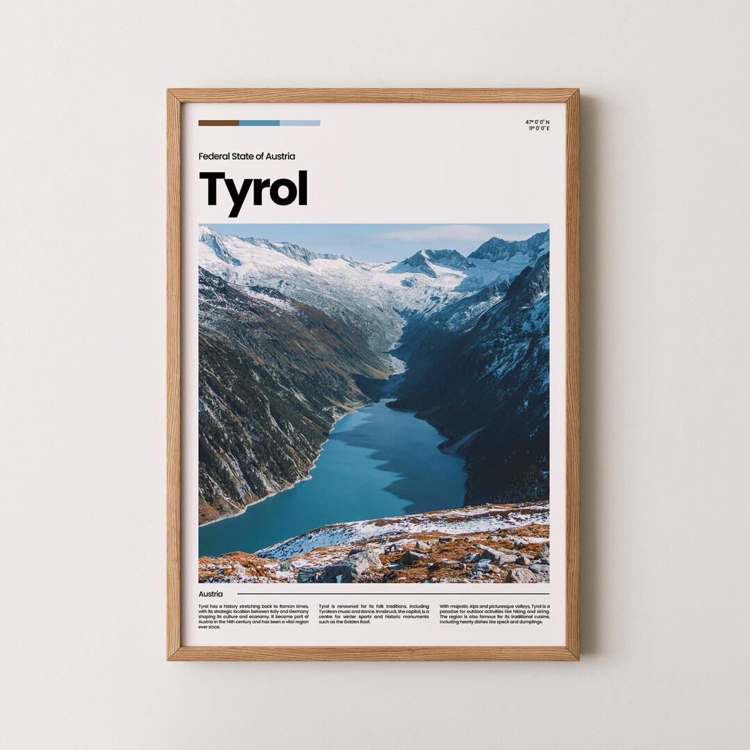 Tyrol Poster, Tyrol Print, Tyrol Photo, Tyrol Art, Austria Poster ...