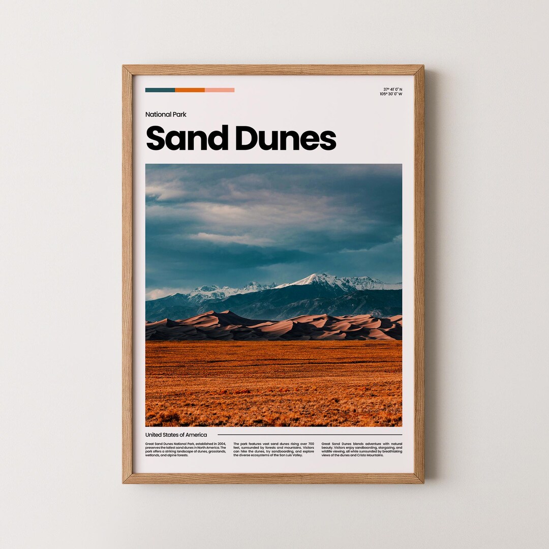Great Sand Dunes Poster, Great Sand Dunes Print, Great Sand Dunes Photo ...