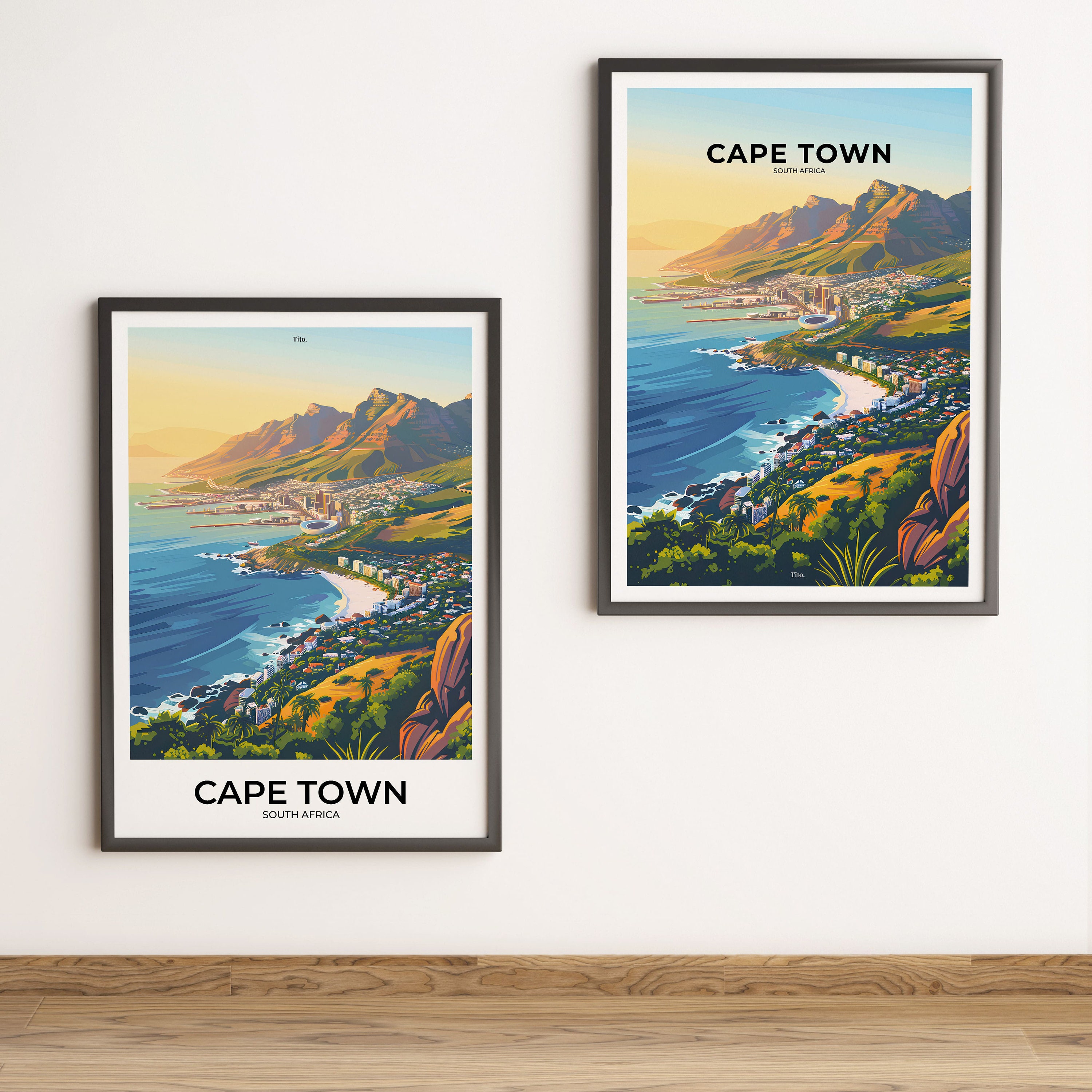CAPE TOWN Poster Cape Town Travel Poster Cape Town Art Print Cape Town ...