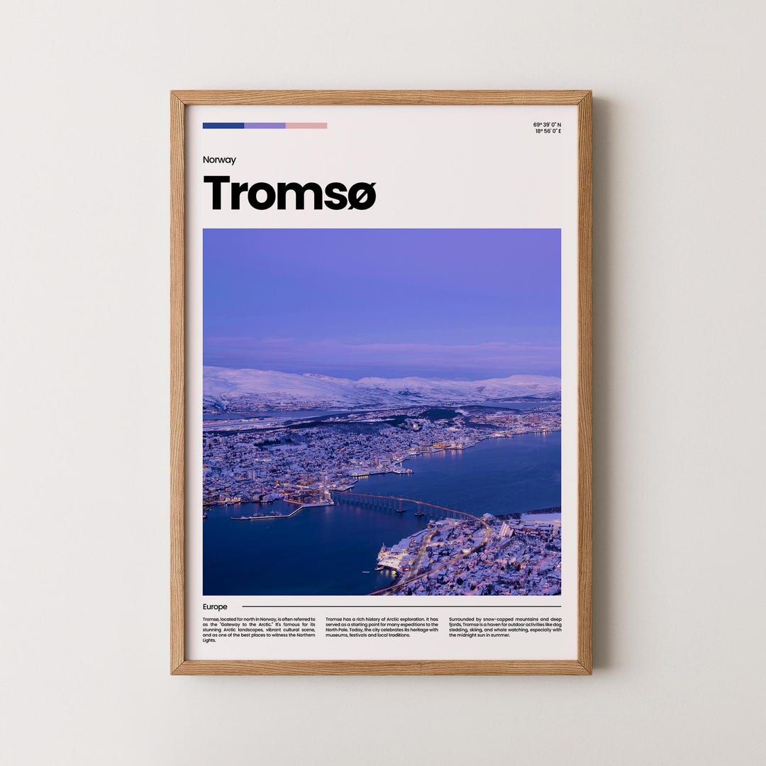 Tromsø Poster, Tromsø Print, Tromsø Photo, Tromsø Art, Norway Poster ...