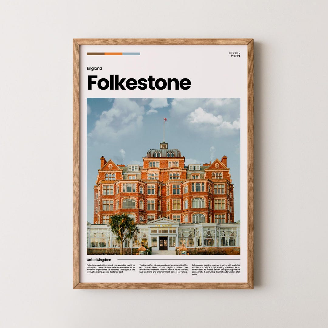 Folkestone Poster, Folkestone Print, Folkestone Photo, Folkestone Art ...