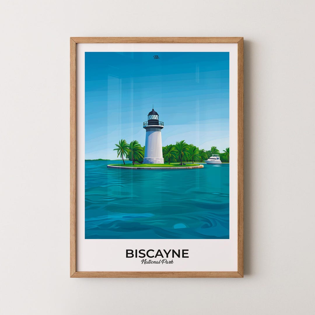 BISCAYNE Poster, Biscayne Travel Poster, Biscayne Art Print, Biscayne ...