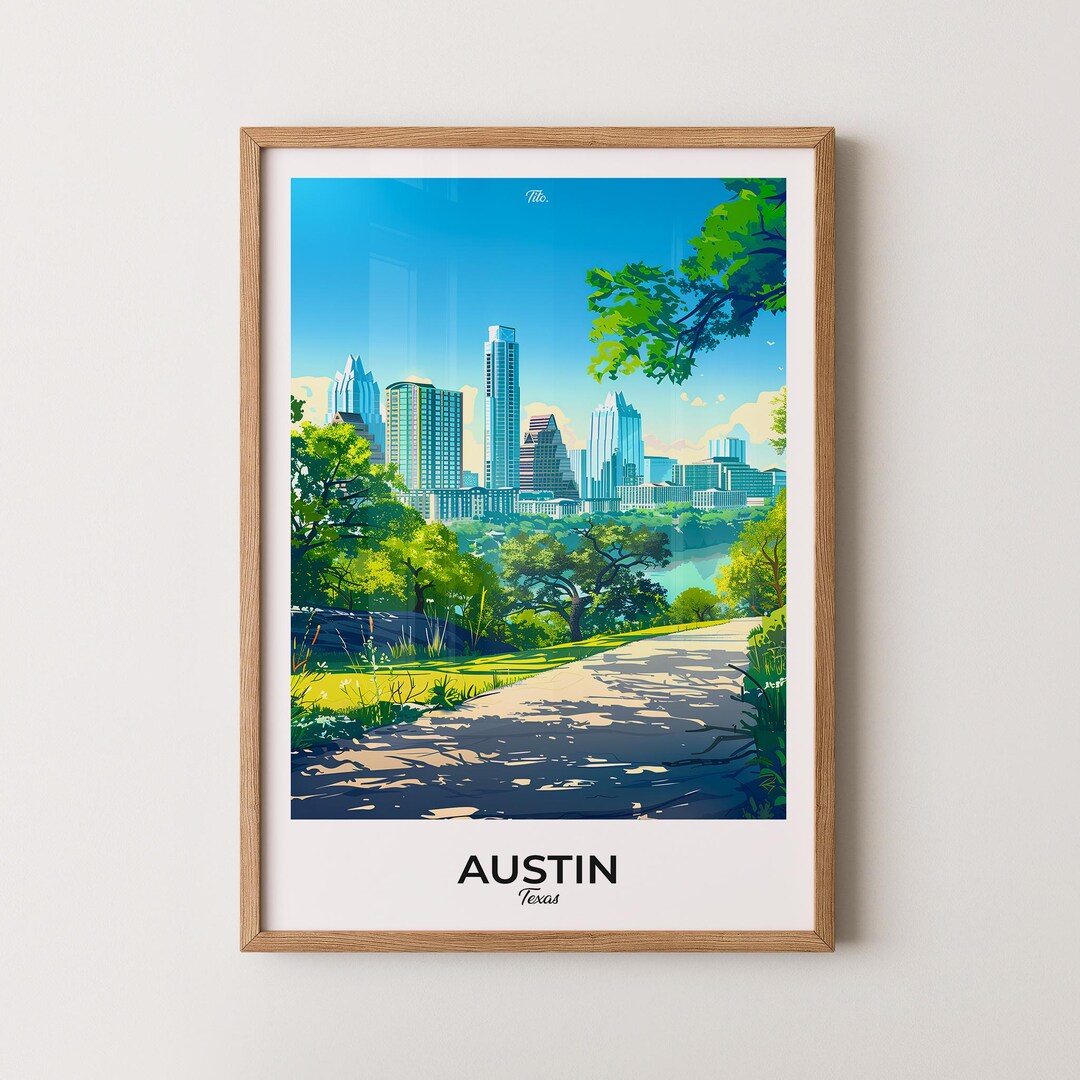 AUSTIN Poster, Austin Travel Poster, Austin Art Print, Austin Wall Art ...