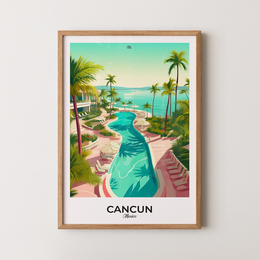 CANCUN Poster, Cancun Travel Poster, Cancun Art Print, Cancun Wall Art ...
