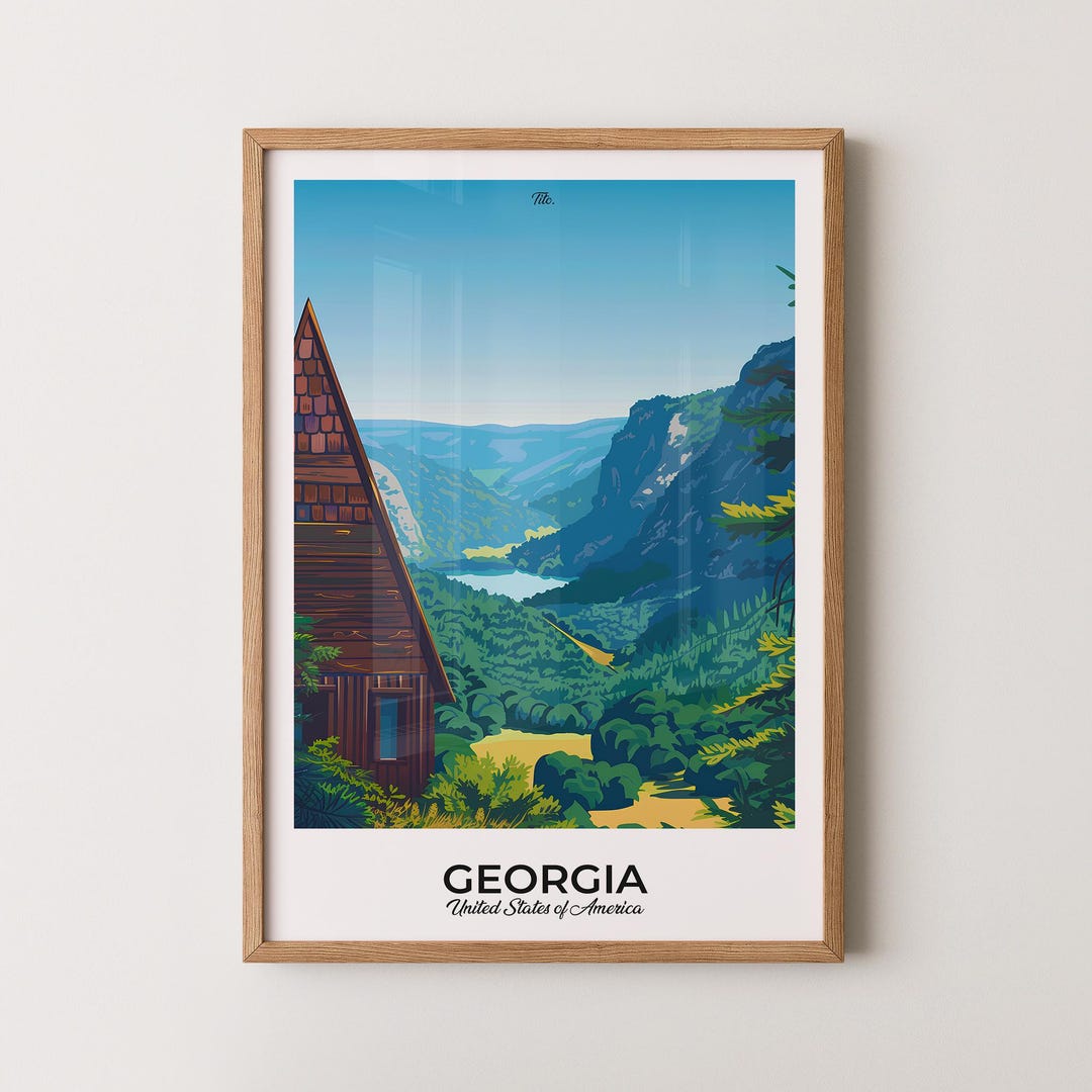 GEORGIA Poster, Georgia Travel Poster, Georgia Art Print, Georgia Wall ...