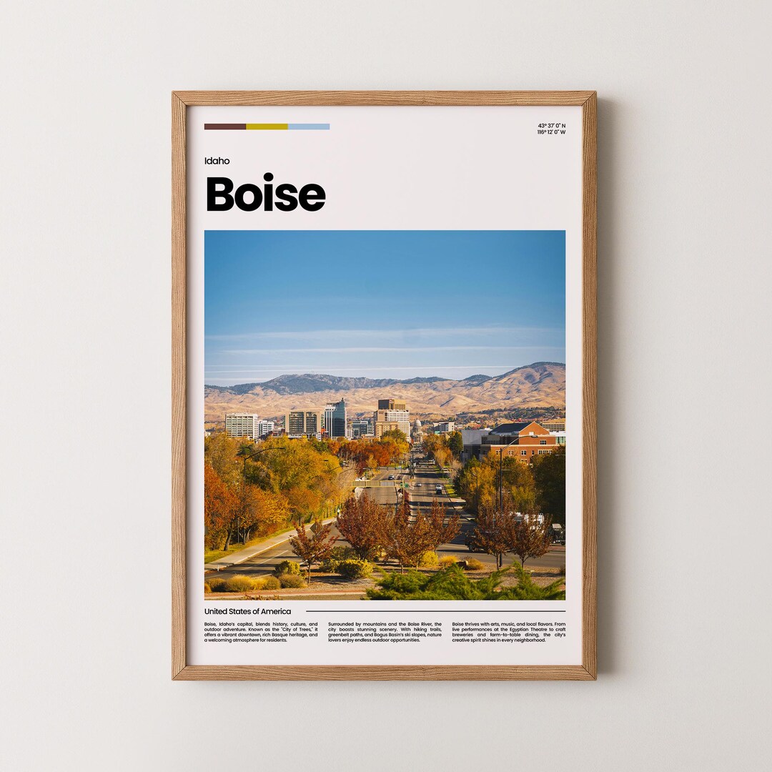 Boise Poster, Boise Print, Boise Photo, Boise Art, Idaho Poster, Idaho ...