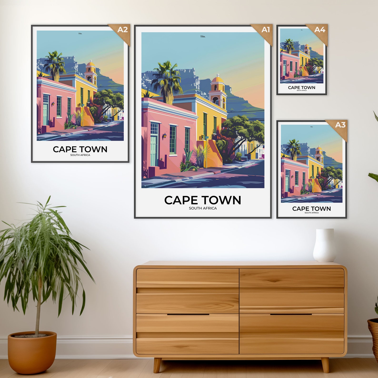 CAPE TOWN Poster Cape Town Travel Poster Cape Town Art Print Cape Town ...