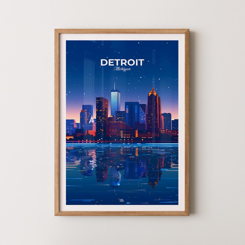 Detroit Poster - Etsy