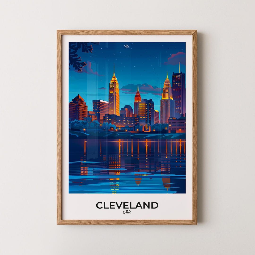 CLEVELAND Poster, Cleveland Travel Poster, Cleveland Art Print ...