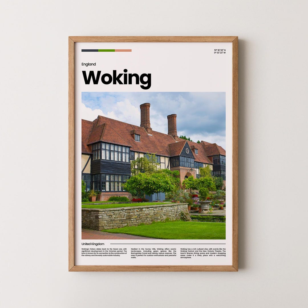 Woking Poster, Woking Print, Woking Photo, Woking Art, England Poster ...