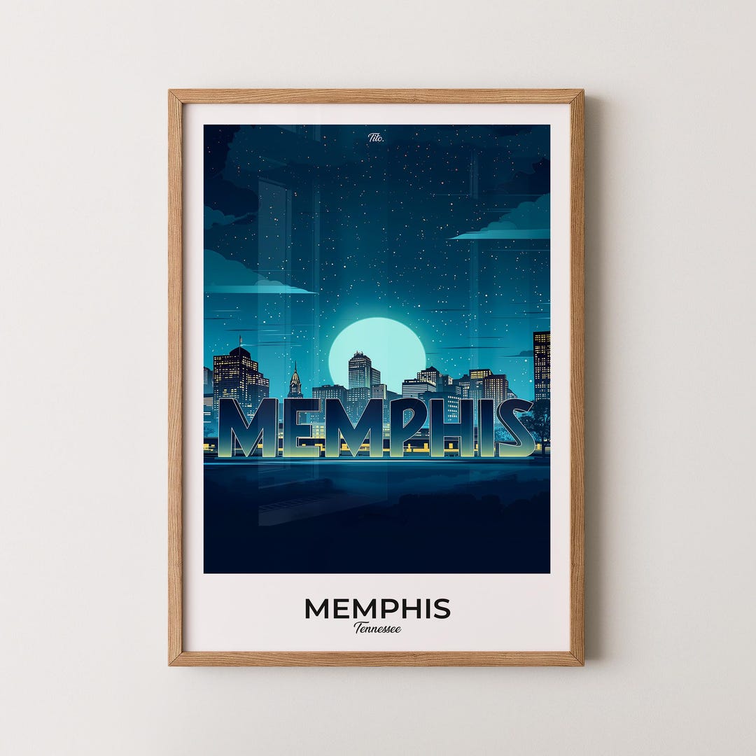 MEMPHIS Poster, Memphis Travel Poster, Memphis Art Print, Memphis Wall ...