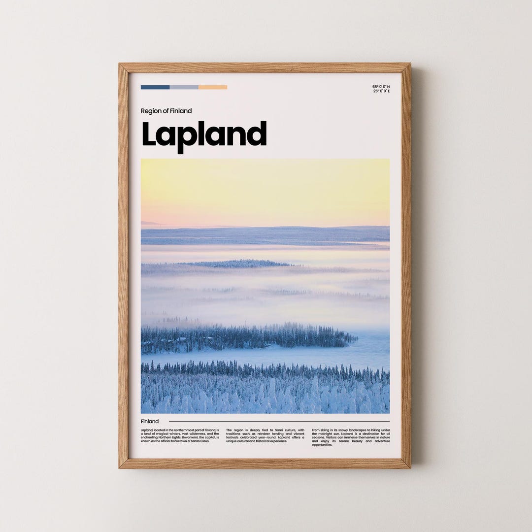 Lapland Poster, Lapland Print, Lapland Photo, Lapland Art, Finland ...